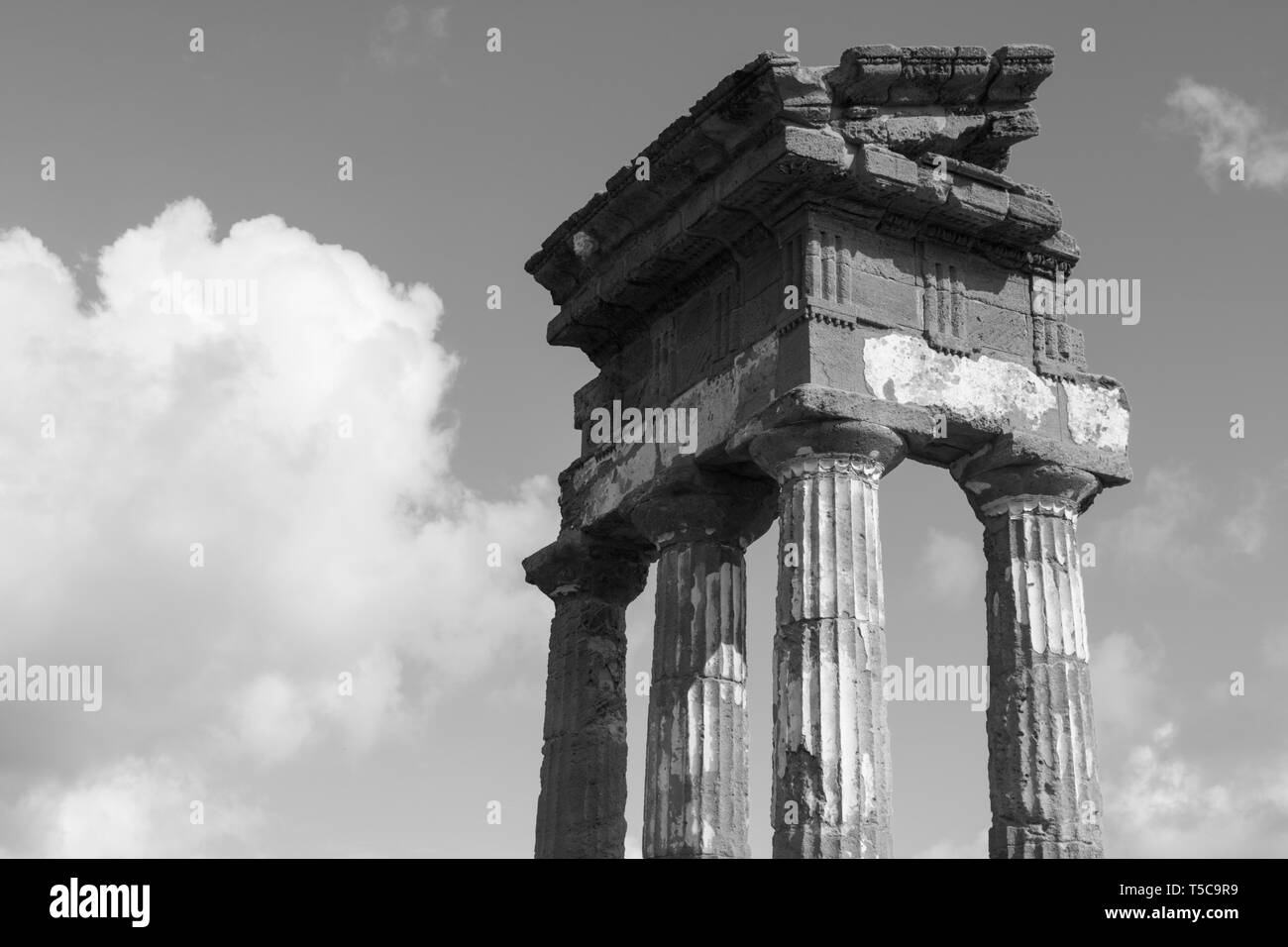 Corner of a Greek Temple Ruin Stock Photo - Alamy