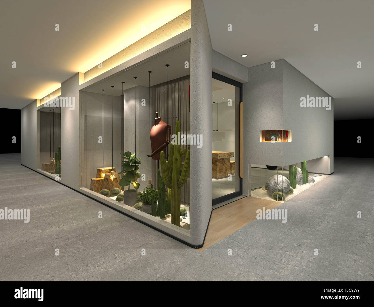 3d render of store Stock Photo - Alamy