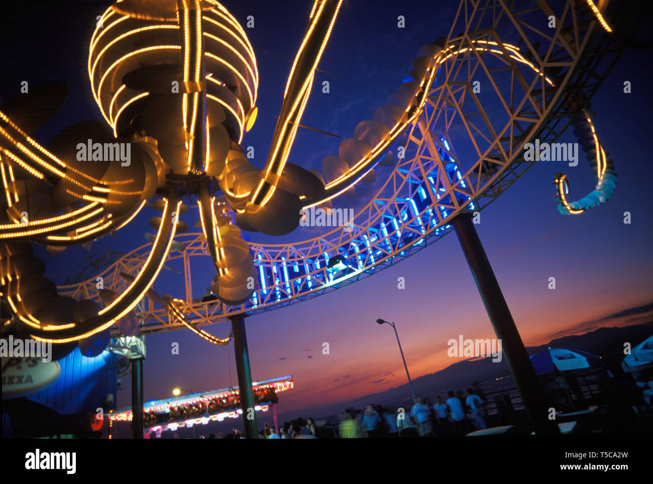 An illuminated joyride Stock Photo - Alamy