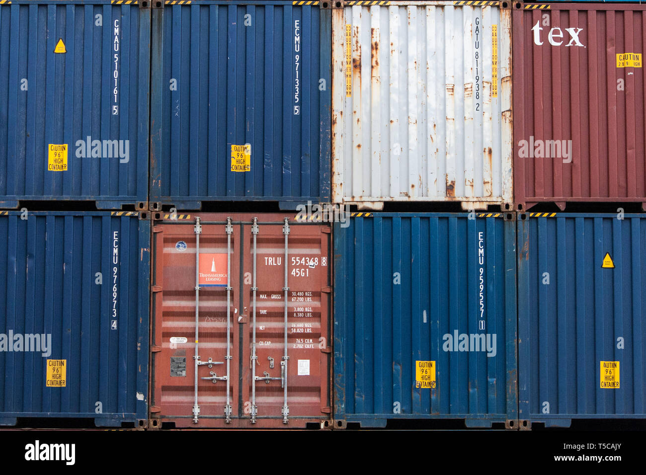 Shipping Containers at Southampton Docks Stock Photo - Alamy
