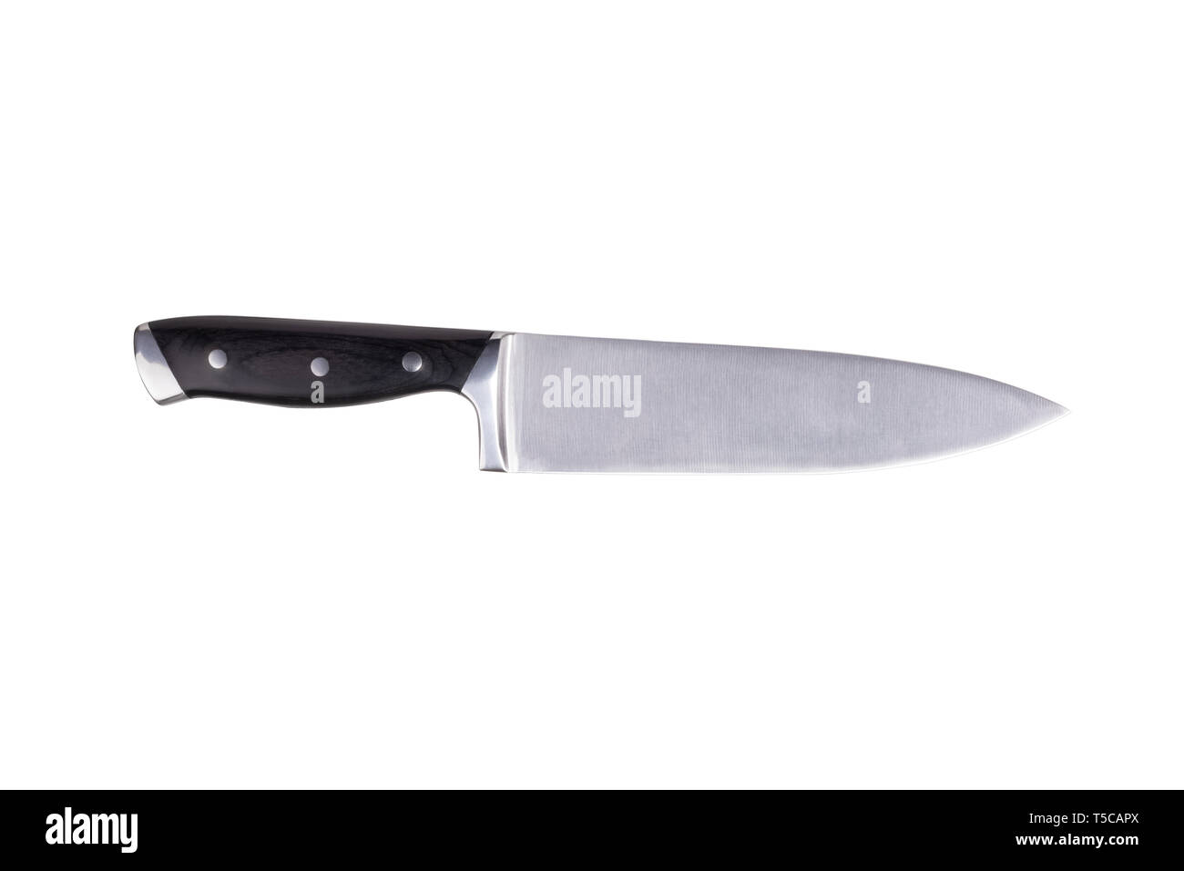 New large kitchen knife isolated on white background Stock Photo - Alamy