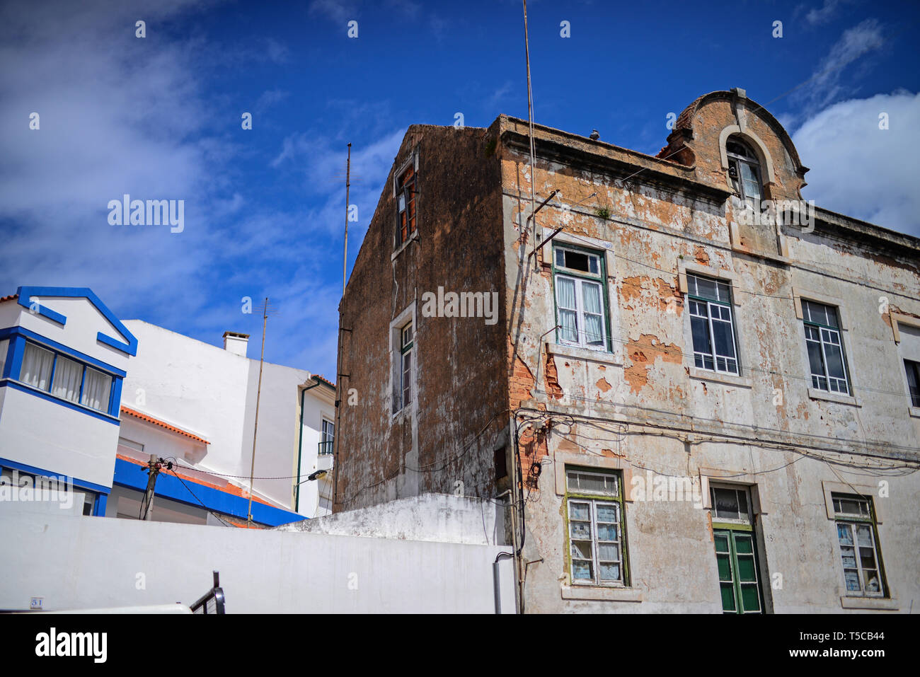 Streets of Nazare, Portugal Stock Photo - Alamy