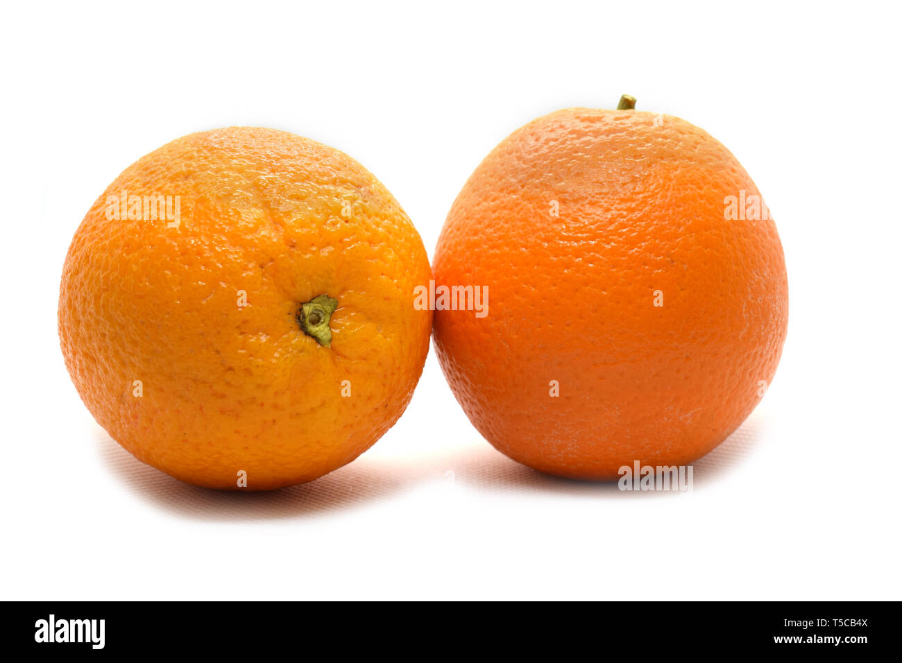 Fresh Yellow Oranges isolated on white background. Source of Vitamin C ...