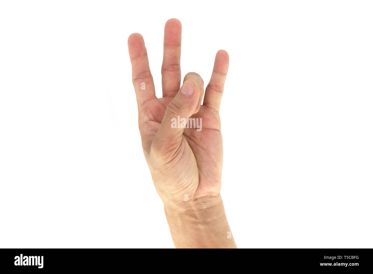 Army/Swat Tactical Hand Signals / Signal : 7 (Seven) isolated on white ...