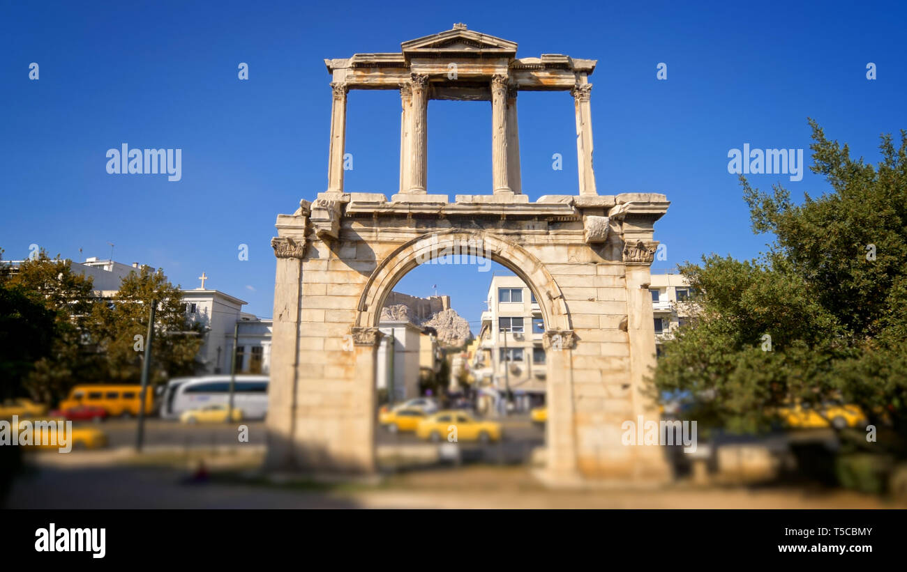 Hadrian's Gate in Athens, Greece Stock Photo - Alamy
