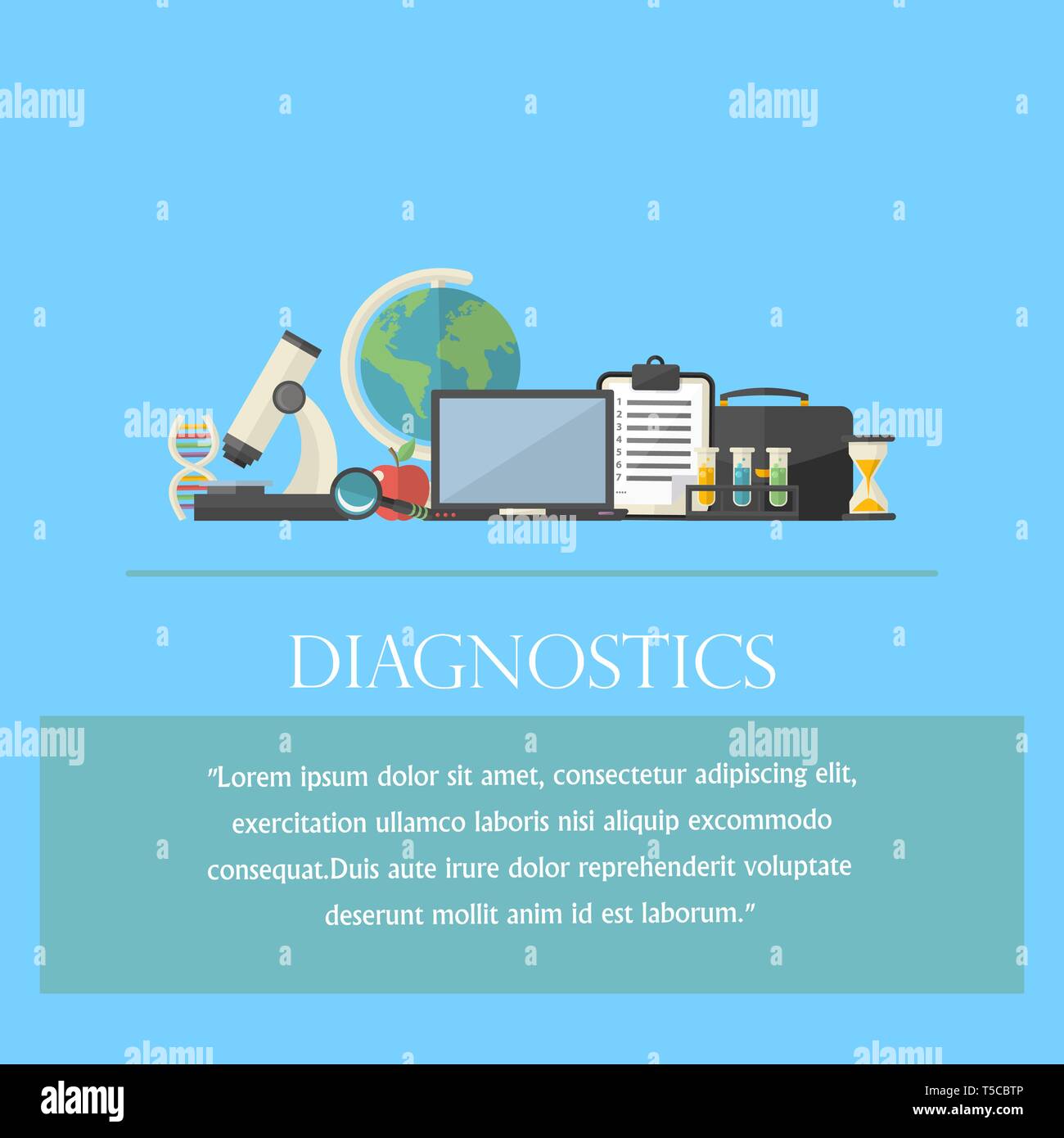 Research illustration concept with text ,icon,symbol,pictogram in flat ...