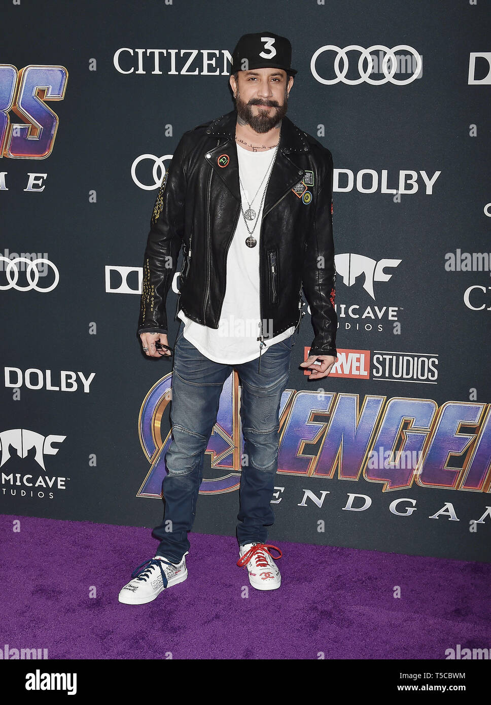 LOS ANGELES, CA - APRIL 22: AJ McLean arrives at the world premiere Of ...