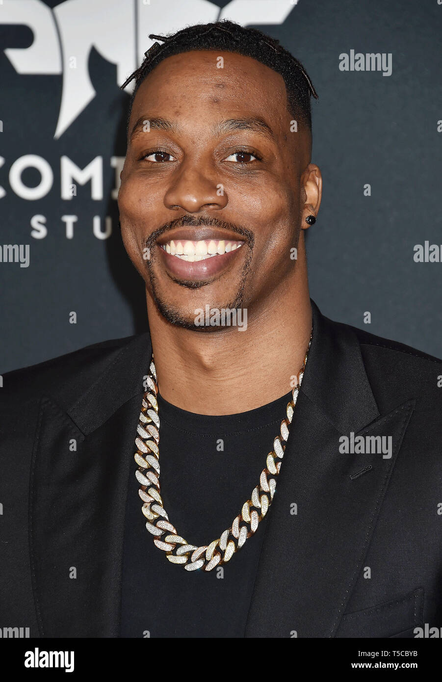 LOS ANGELES, CA - APRIL 22: Dwight Howard arrives at the world premiere ...