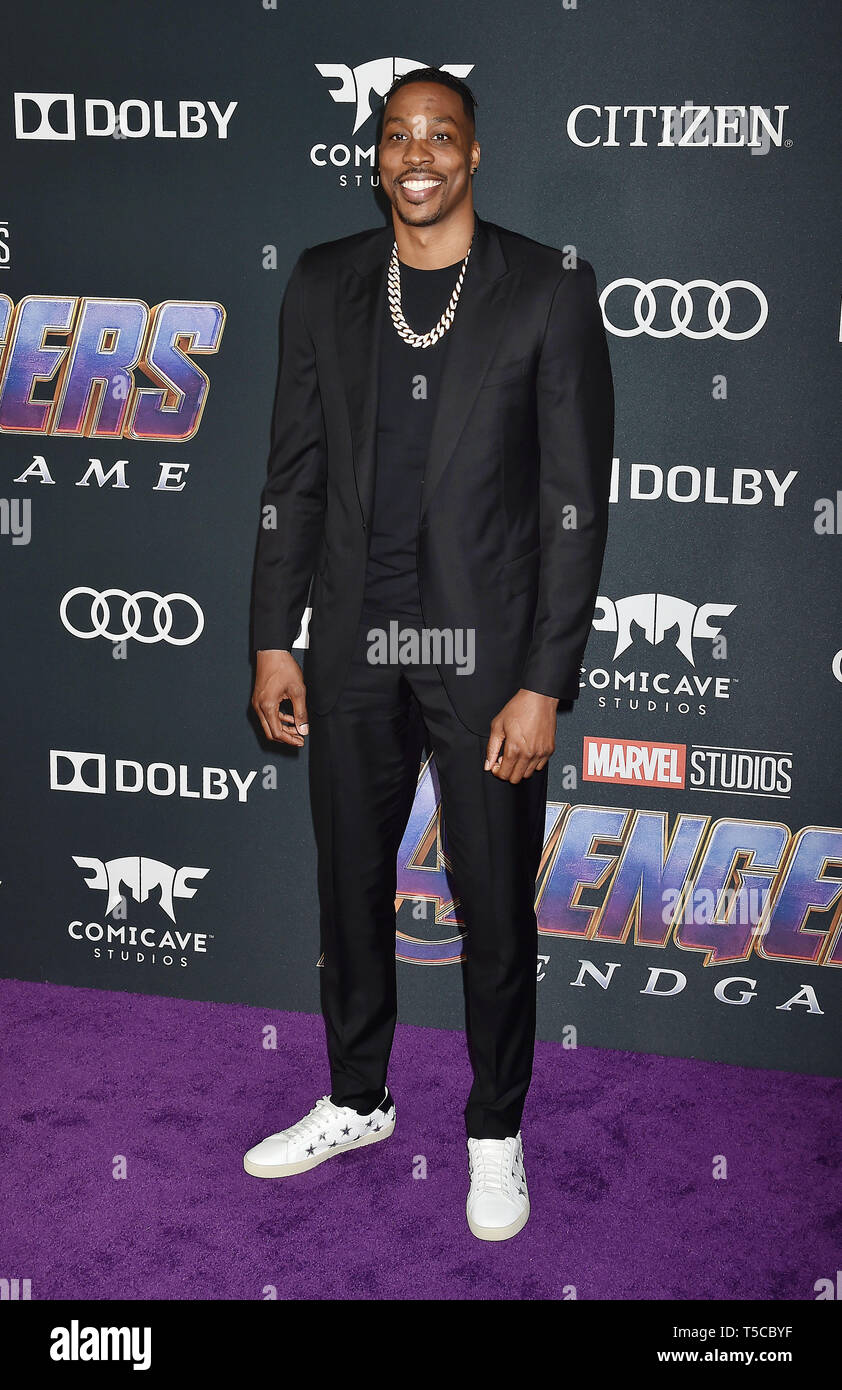 LOS ANGELES, CA - APRIL 22: Dwight Howard arrives at the world premiere ...