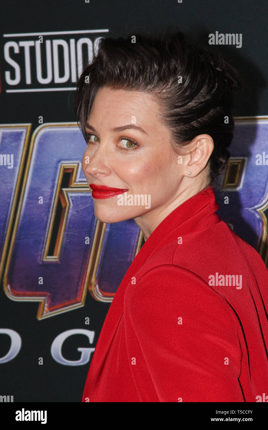 Evangeline Lilly at the Marvel Studios World Premiere of "Avengers ...