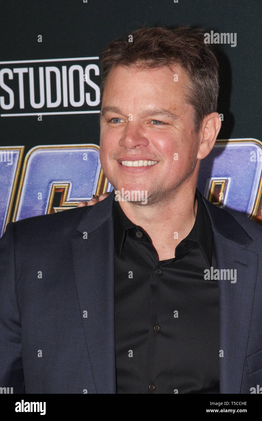 Matt Damon at the Marvel Studios World Premiere of "Avengers Endgame ...