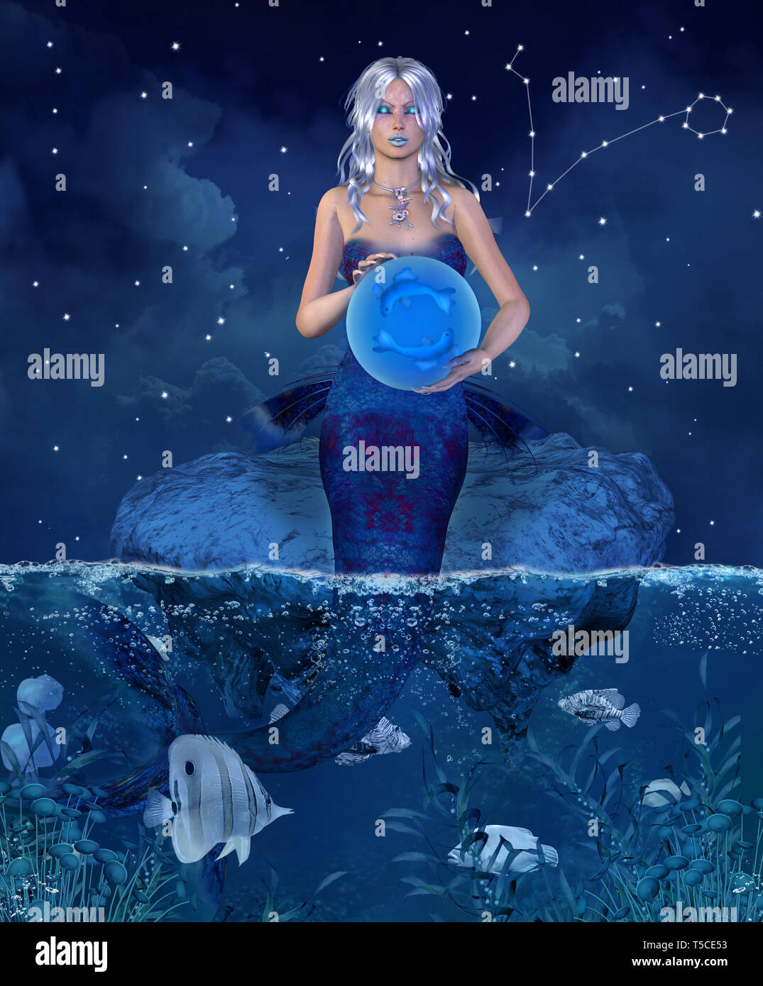 Pisces fish zodiac sign horoscope hi-res stock photography and images ...