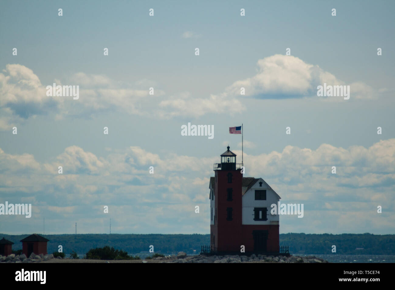 Round Island Lighthouse, Mackinac Island, Michigan Stock Photo - Alamy