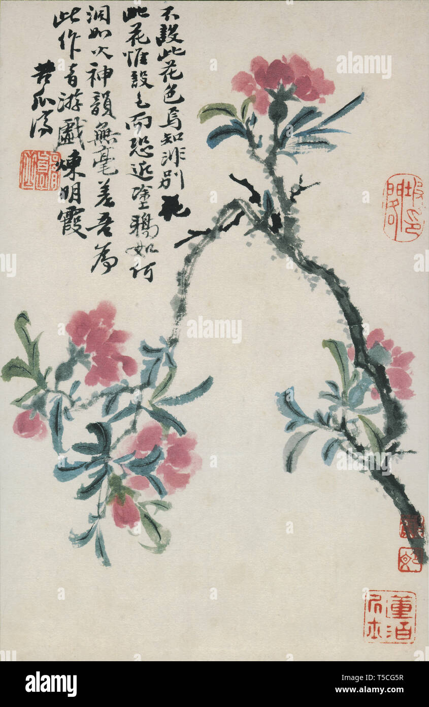 Qing Dynasty Shi Tao "Flower and Bird Atlas 12 Stock Photo - Alamy