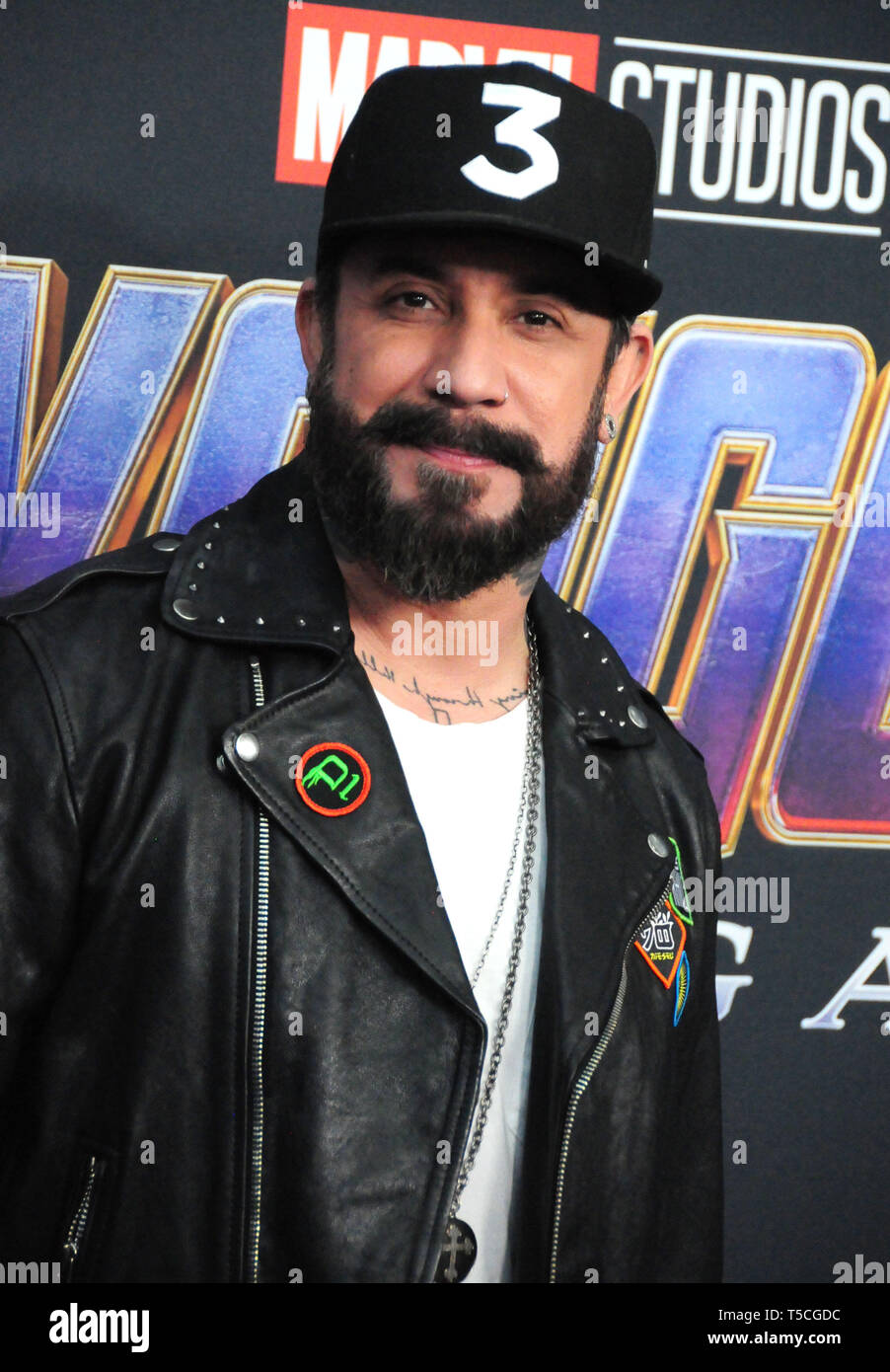 Los Angeles, California, USA 22nd April 2019 Singer AJ McLean of the ...