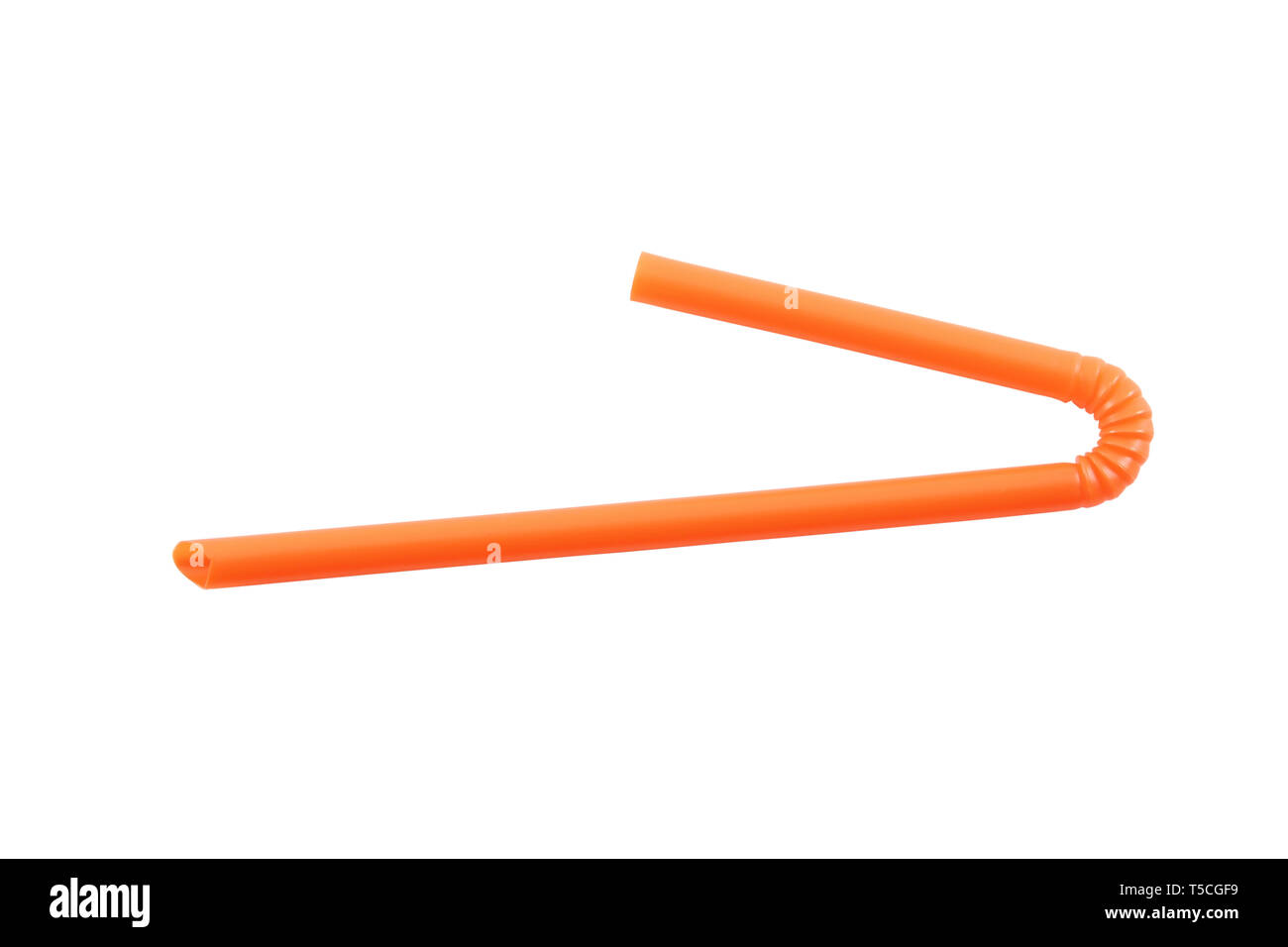 Orange tube for drinking juice isolated on white Stock Photo - Alamy
