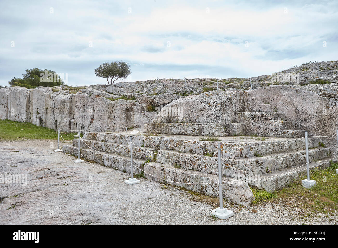 Pnyx monument at Athens Greece, pynx Stock Photo - Alamy