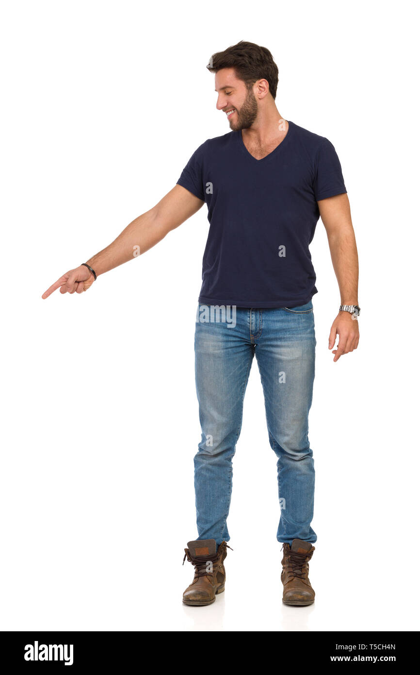 Person pointing down hi-res stock photography and images - Alamy