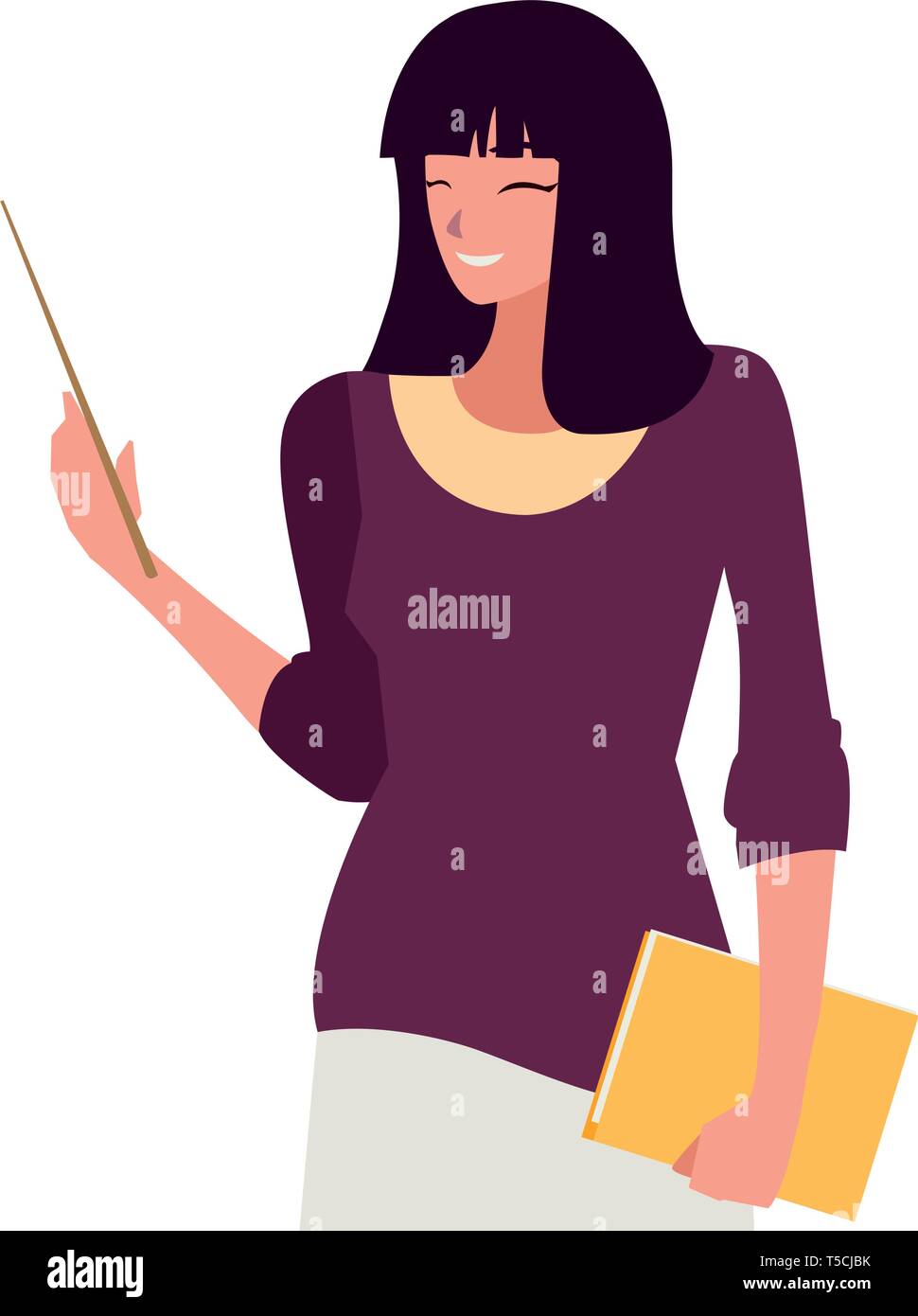 female teacher avatar character vector illustration design Stock Vector ...