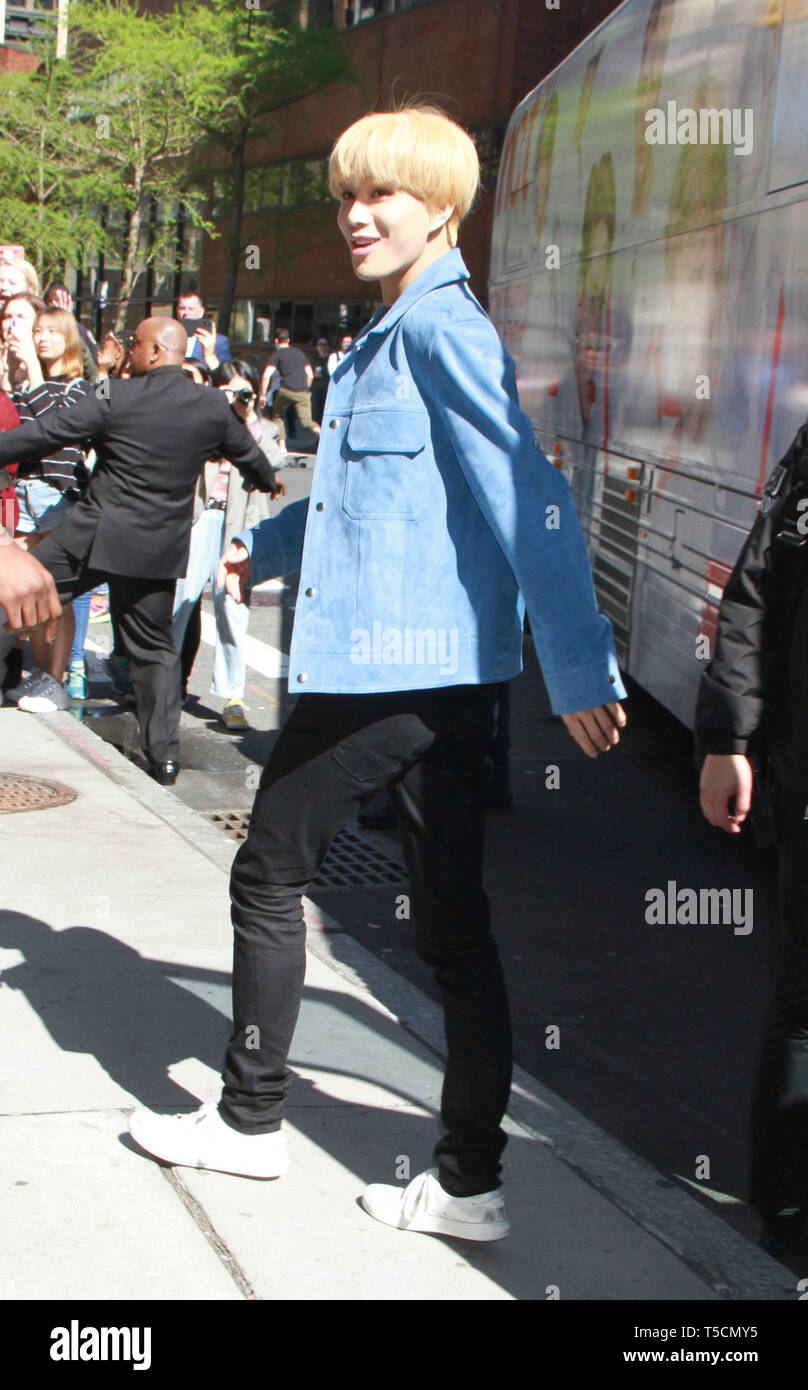 New York, NY, USA. 23rd Apr, 2019. K-Pop group, NCT 127 at Build Series ...