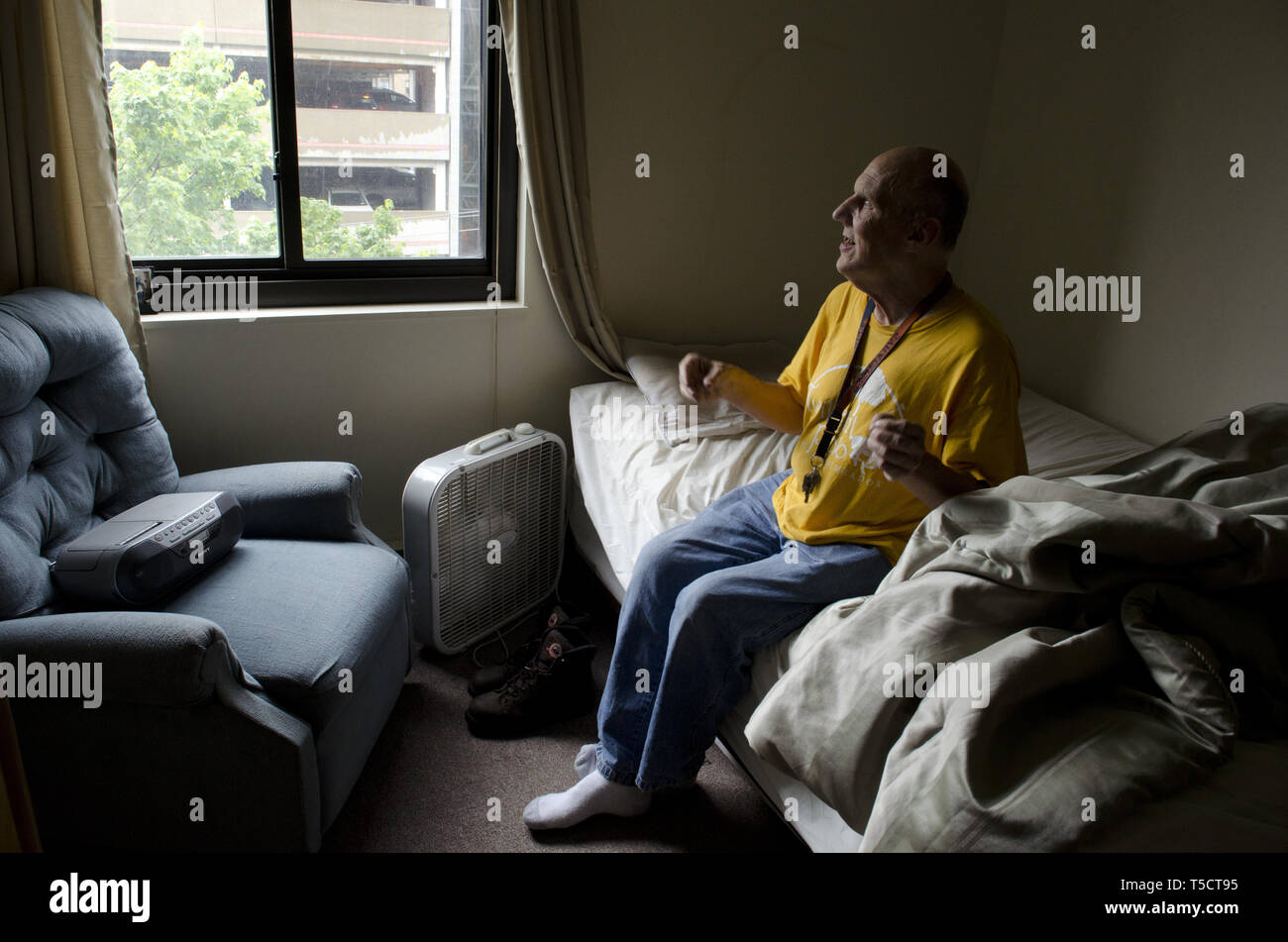 Syracuse, NY, USA. 19th May, 2011. Gary Nye, 68, lived for many years ...