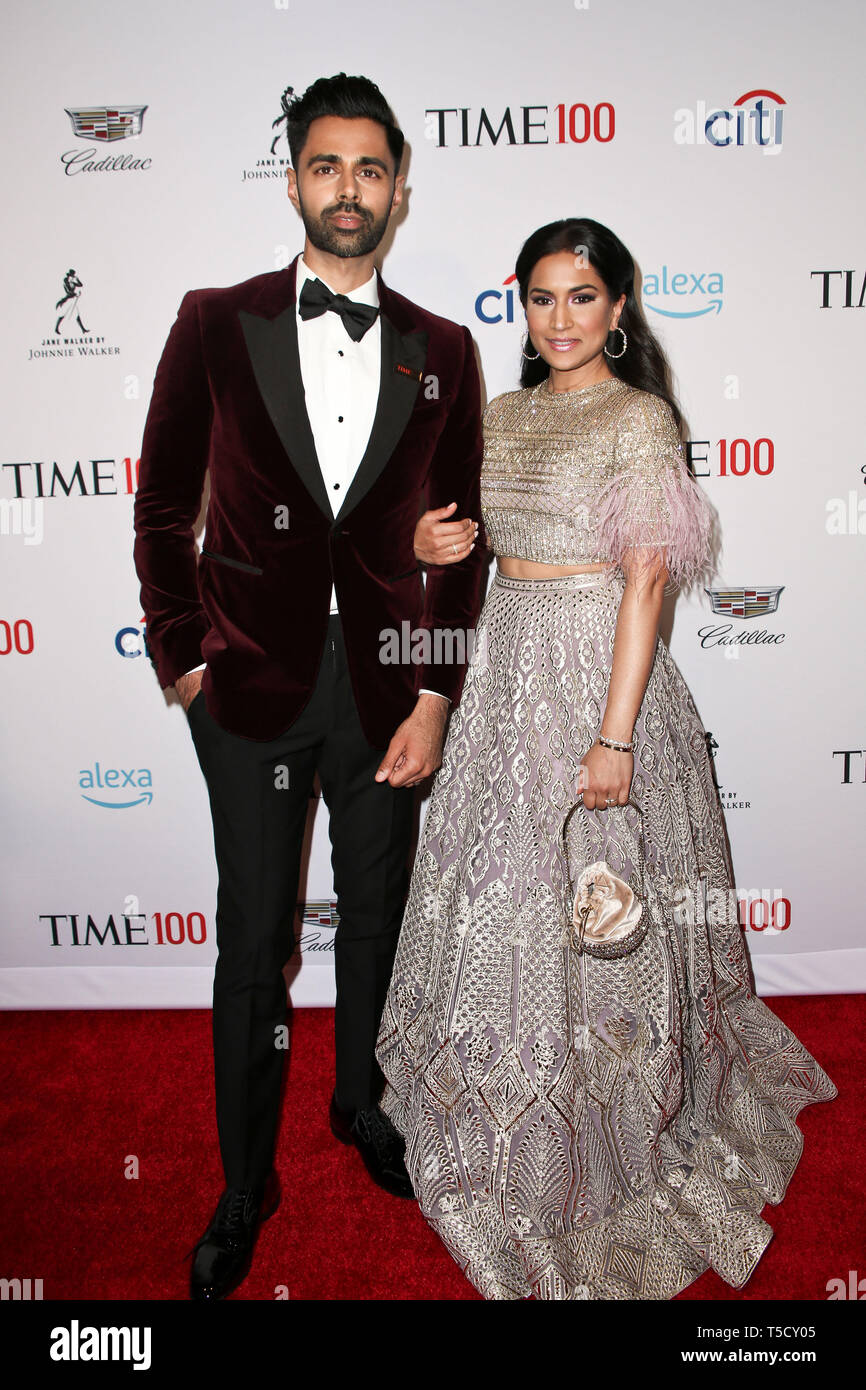 NEW YORK, NEW YORK - APRIL 23: Hasan Minhaj, Beena Patel attends the TIME 100 Gala 2019 Lobby ...