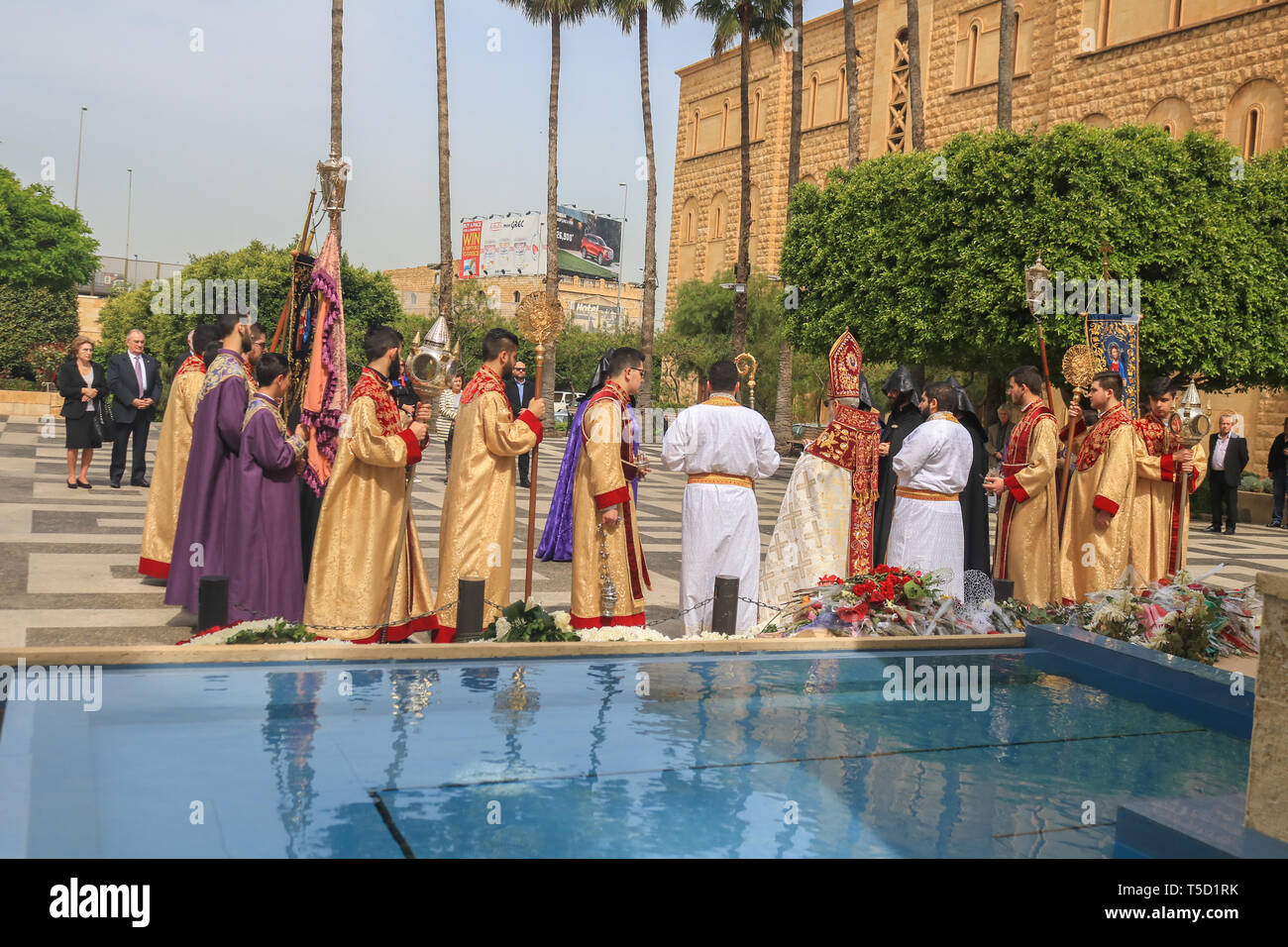 Beirut Lebanon, 24th April 2019. Lebanese Armenians in Beirut mark the ...