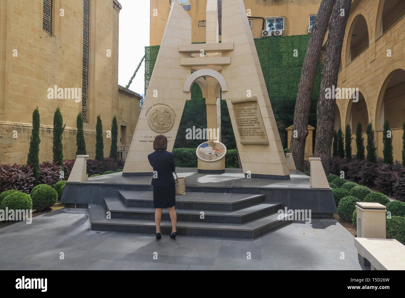 Beirut Lebanon, 24th April 2019. Lebanese Armenians in Beirut mark the ...