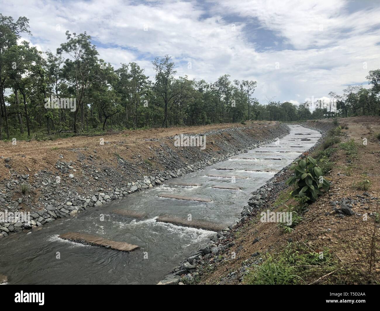 Beijing, China. 24th Apr, 2019. File photo shows a nature-like fishway ...
