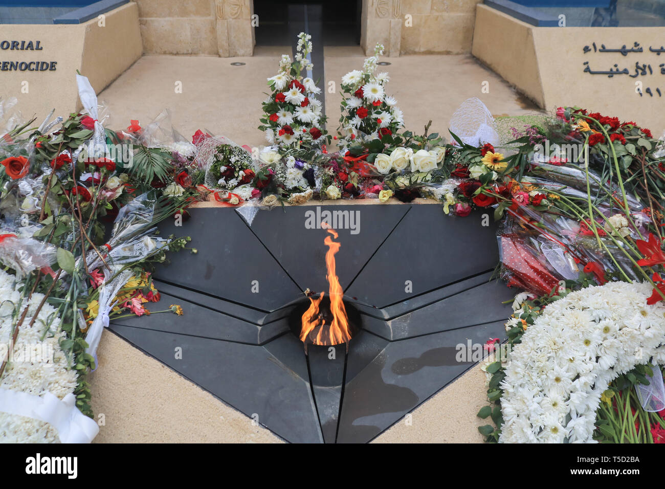 Beirut Lebanon, 24th April 2019. Lebanese Armenians in Beirut mark the ...