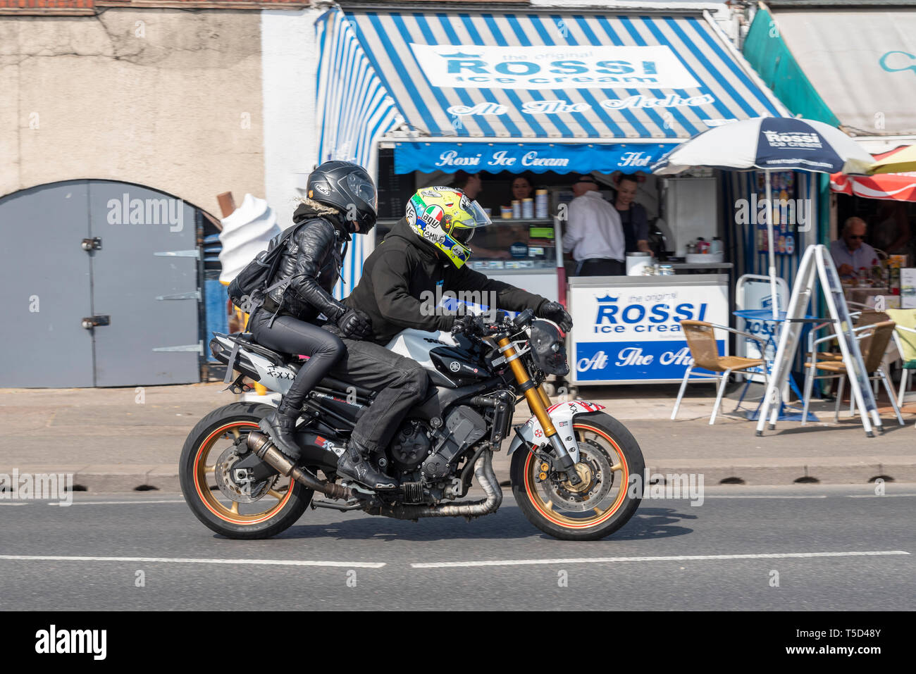 Female pillion hi-res stock photography and images - Alamy