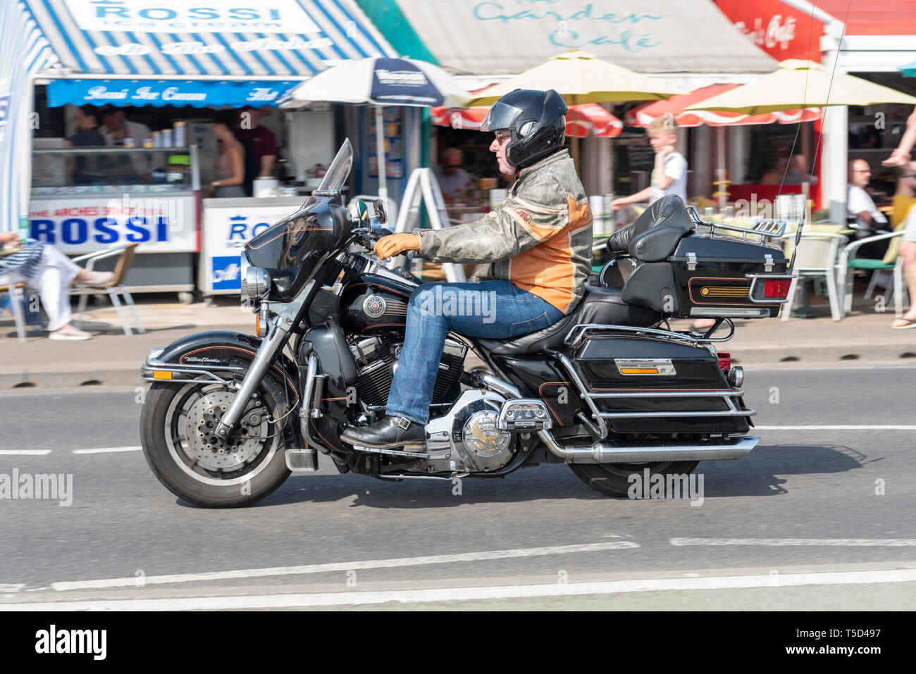 Harley Davidson Ultra Classic motorbike ridden at the Southend ...