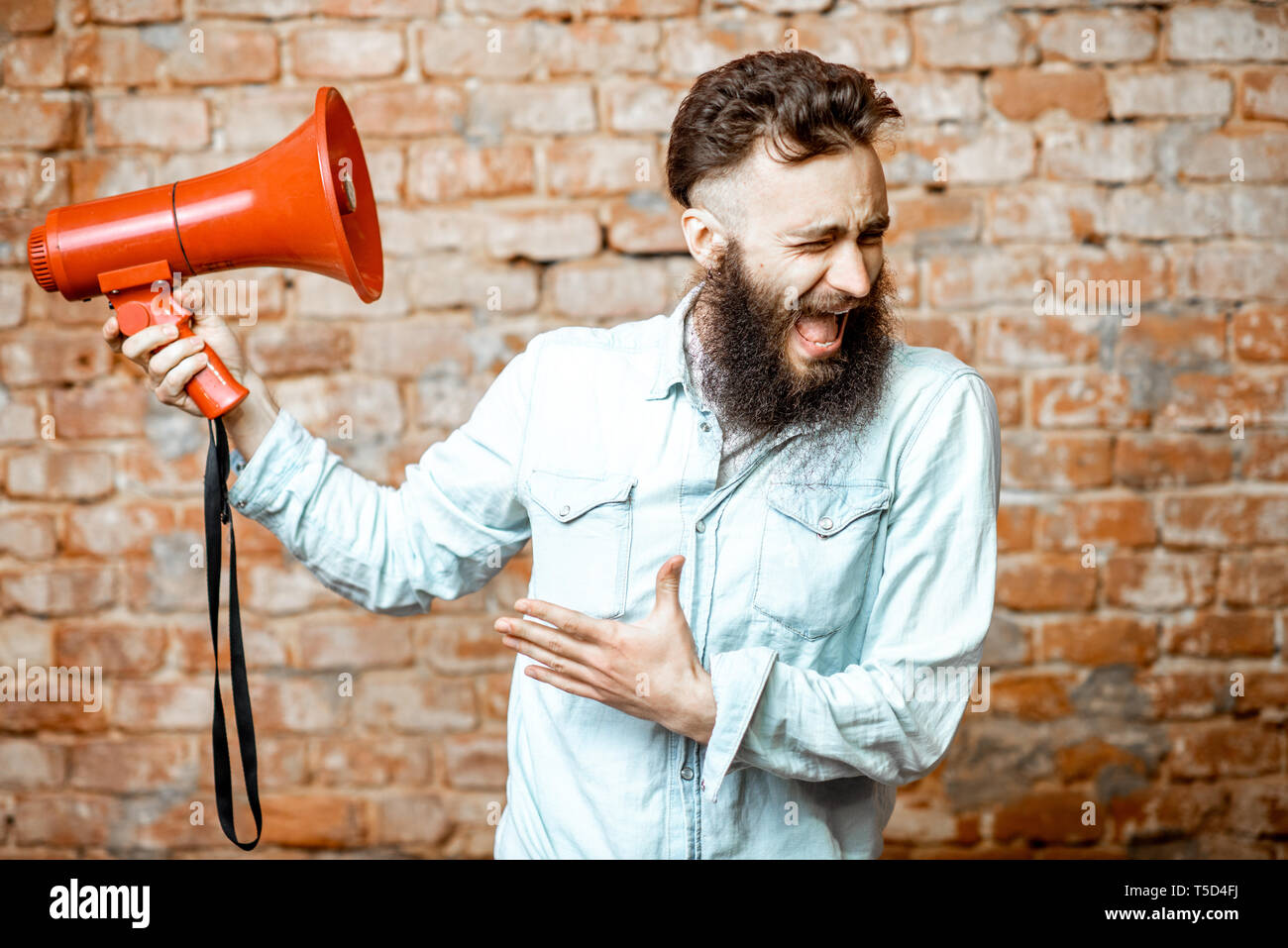 Mouth loud speaker communication concept hi-res stock photography and ...
