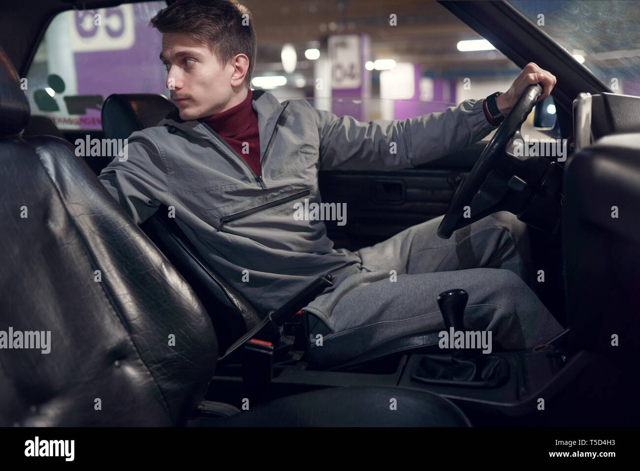 Car back side parking hi-res stock photography and images - Alamy