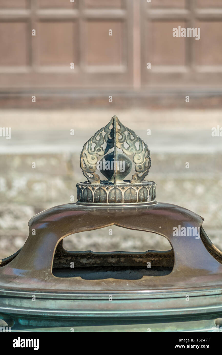 Detail of Jokoro at gansho-in buddhist temple in Obuse city, Nagano ...