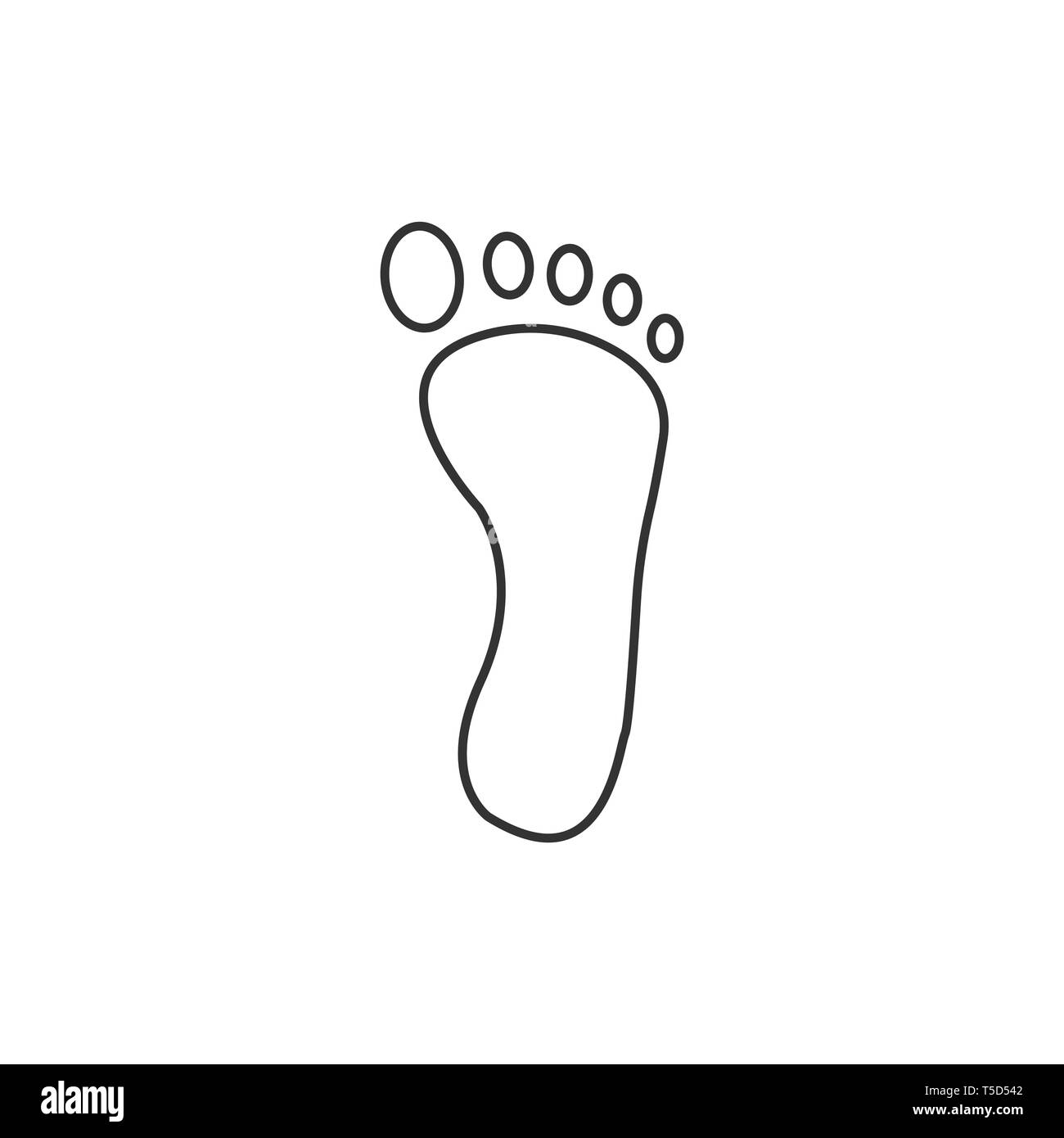 Vector illustration, flat design. Foot leg print icon Stock Vector ...