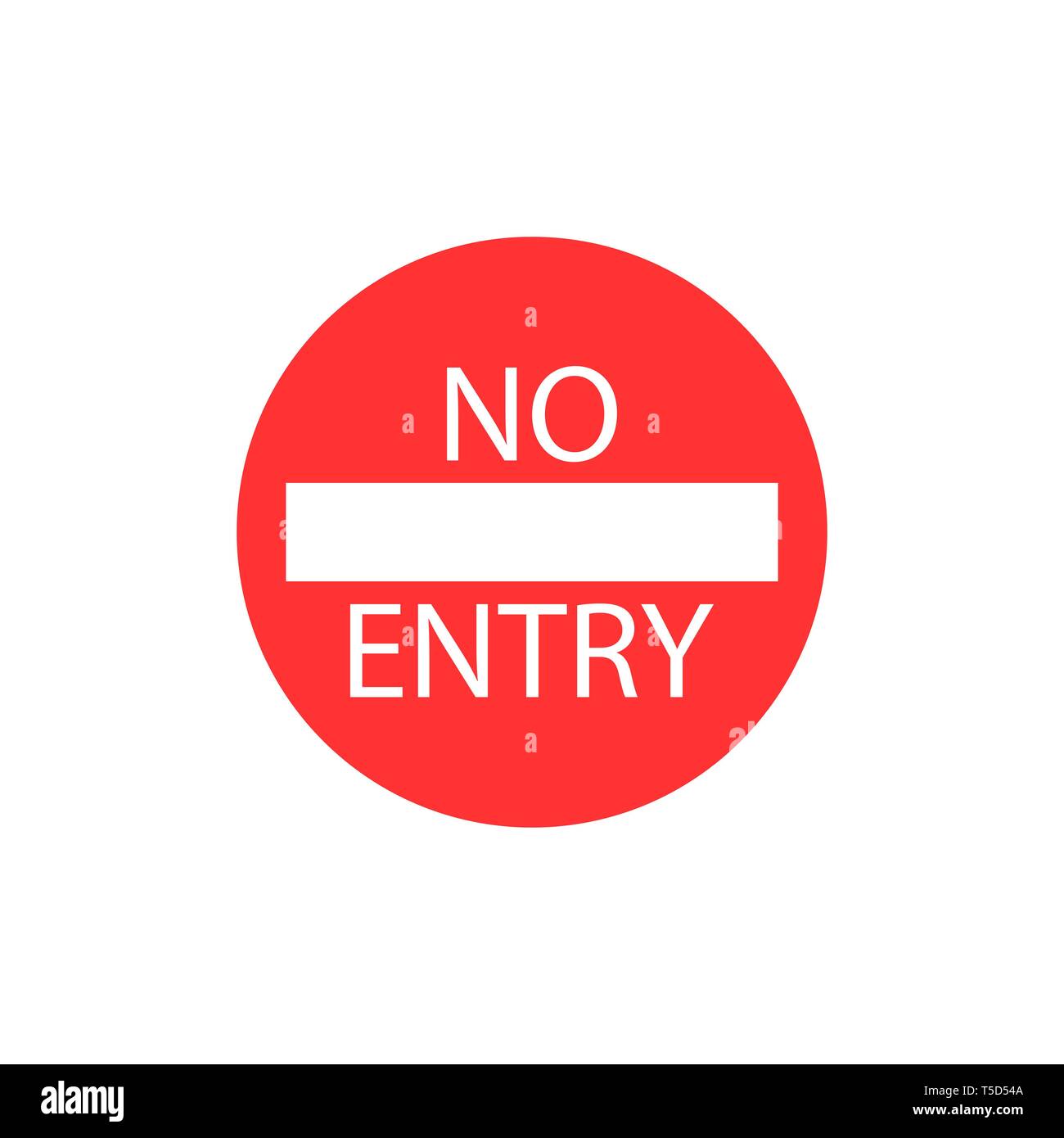 Vector illustration, flat design. No entry sign Stock Vector Image ...