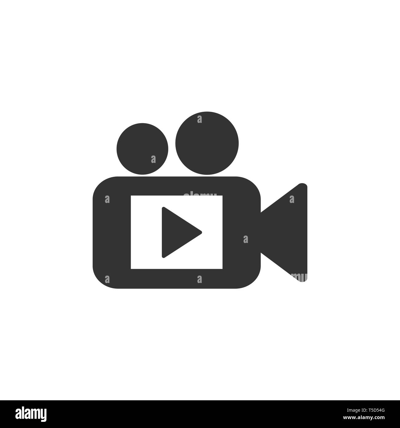 Vector illustration, flat design. Video camera icon Stock Vector Image ...