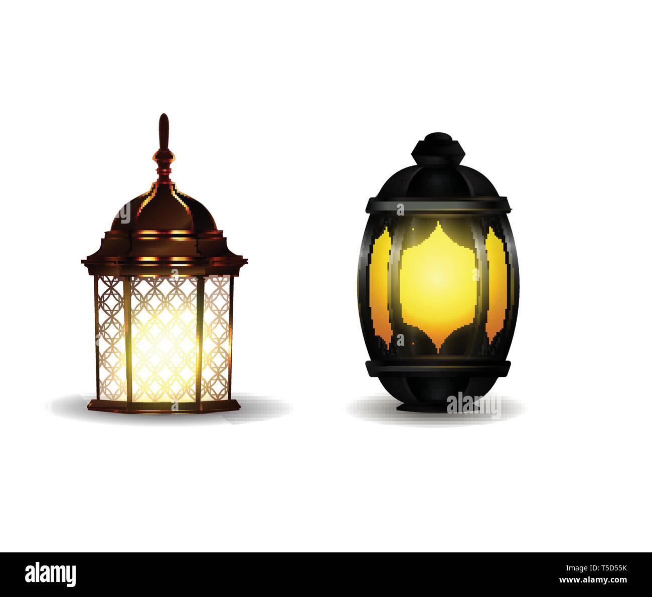 White decorative lanterns Stock Vector Images - Alamy