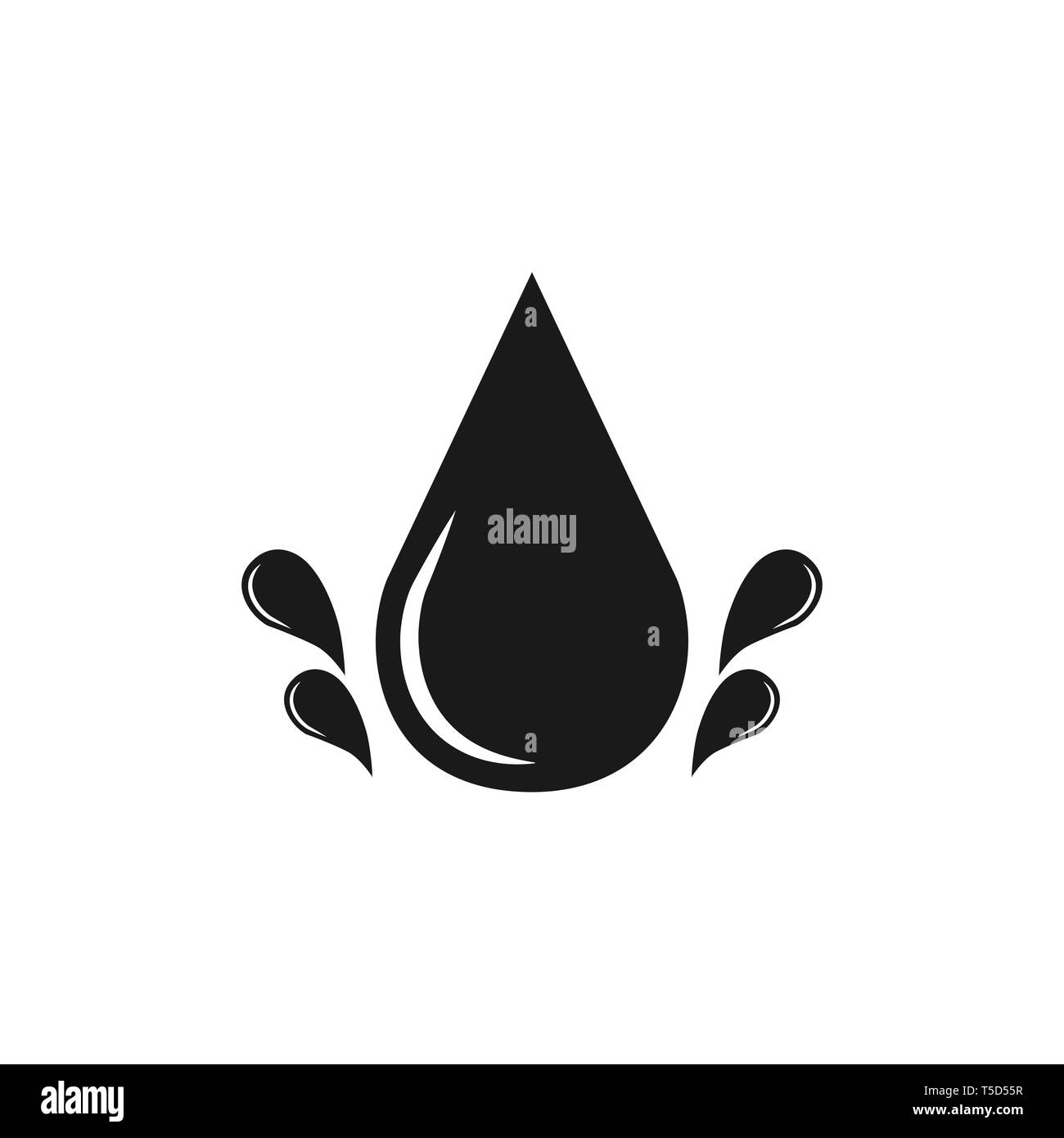 Vector illustration, flat design. Water drop icon Stock Vector Image ...