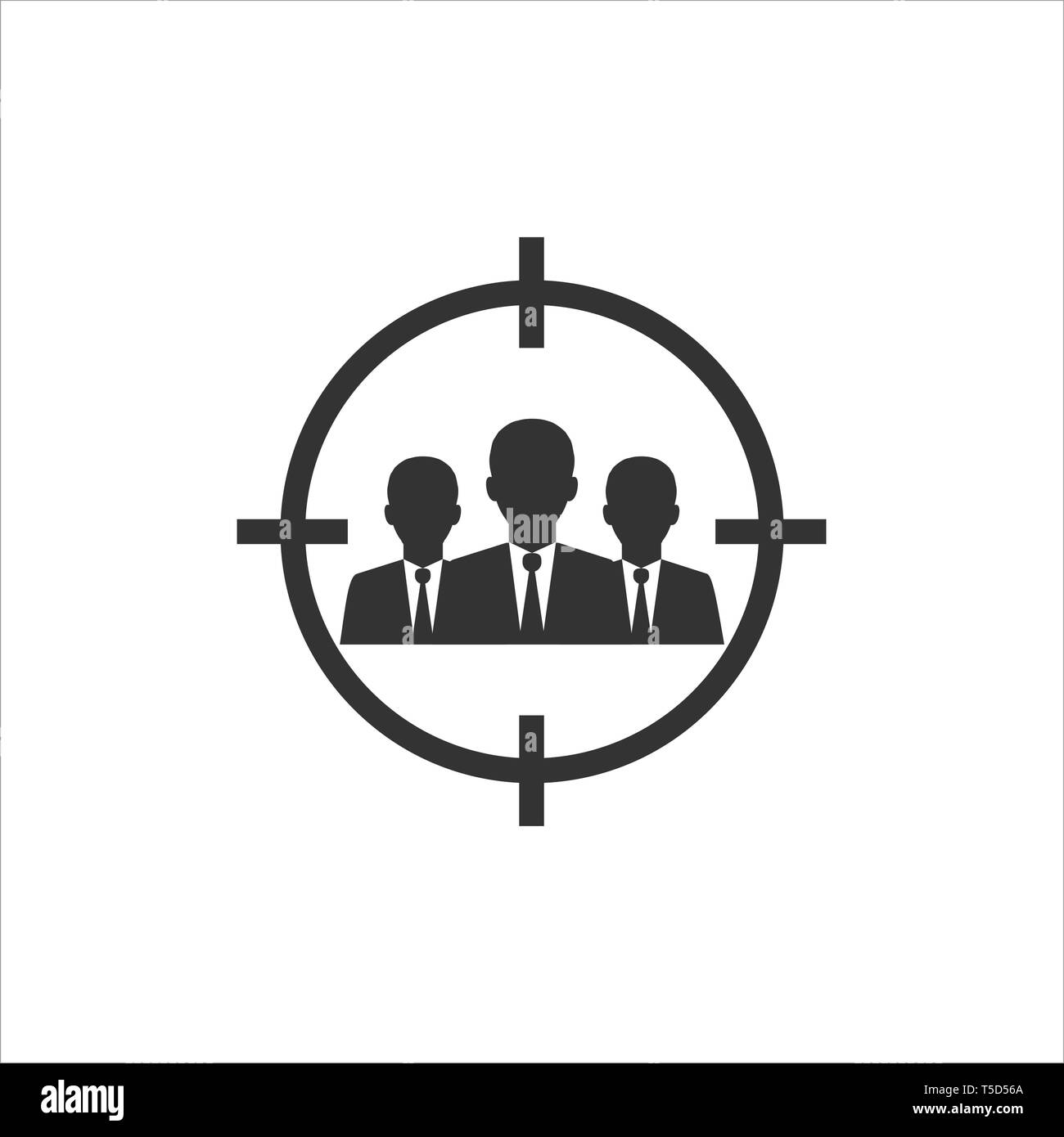 Vector illustration, flat design. Audience target icon Stock Vector ...