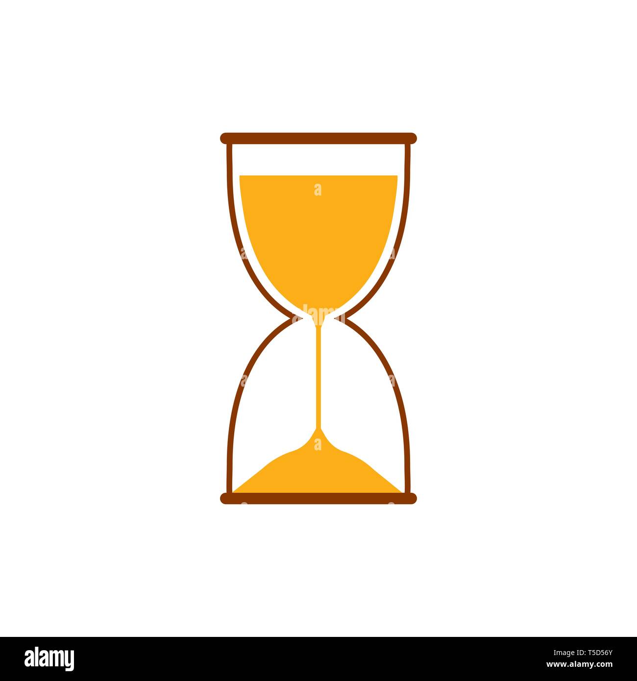 Hourglass, sand time icon flat Stock Vector Image & Art - Alamy
