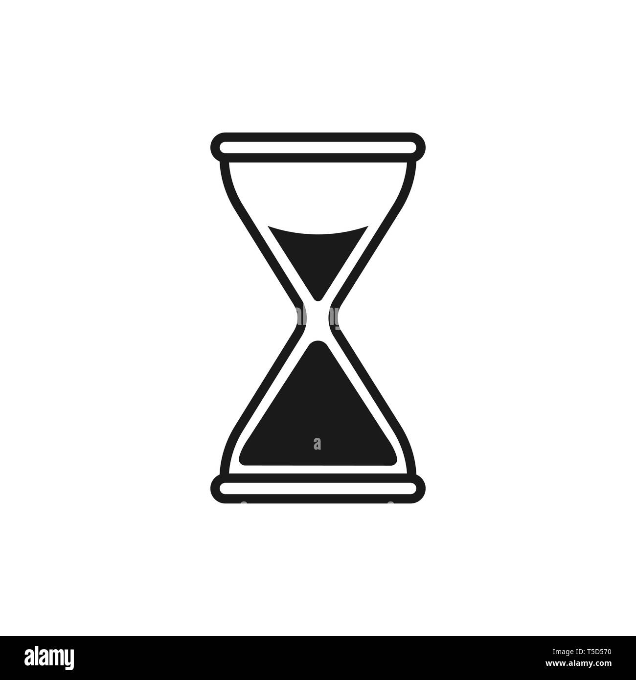 Hourglass, sand time icon flat vector Stock Vector Image & Art - Alamy