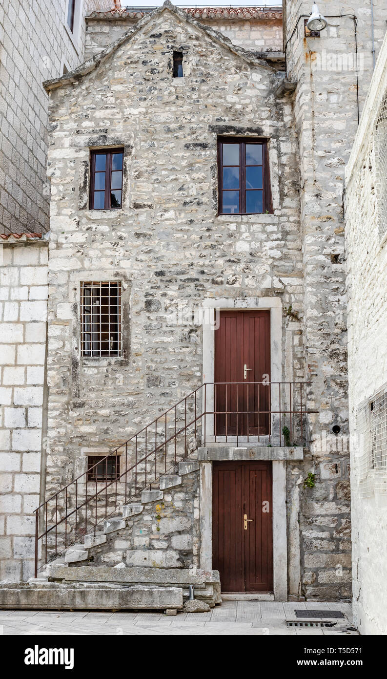 Croatia. Medieval street in old town of Split Stock Photo - Alamy