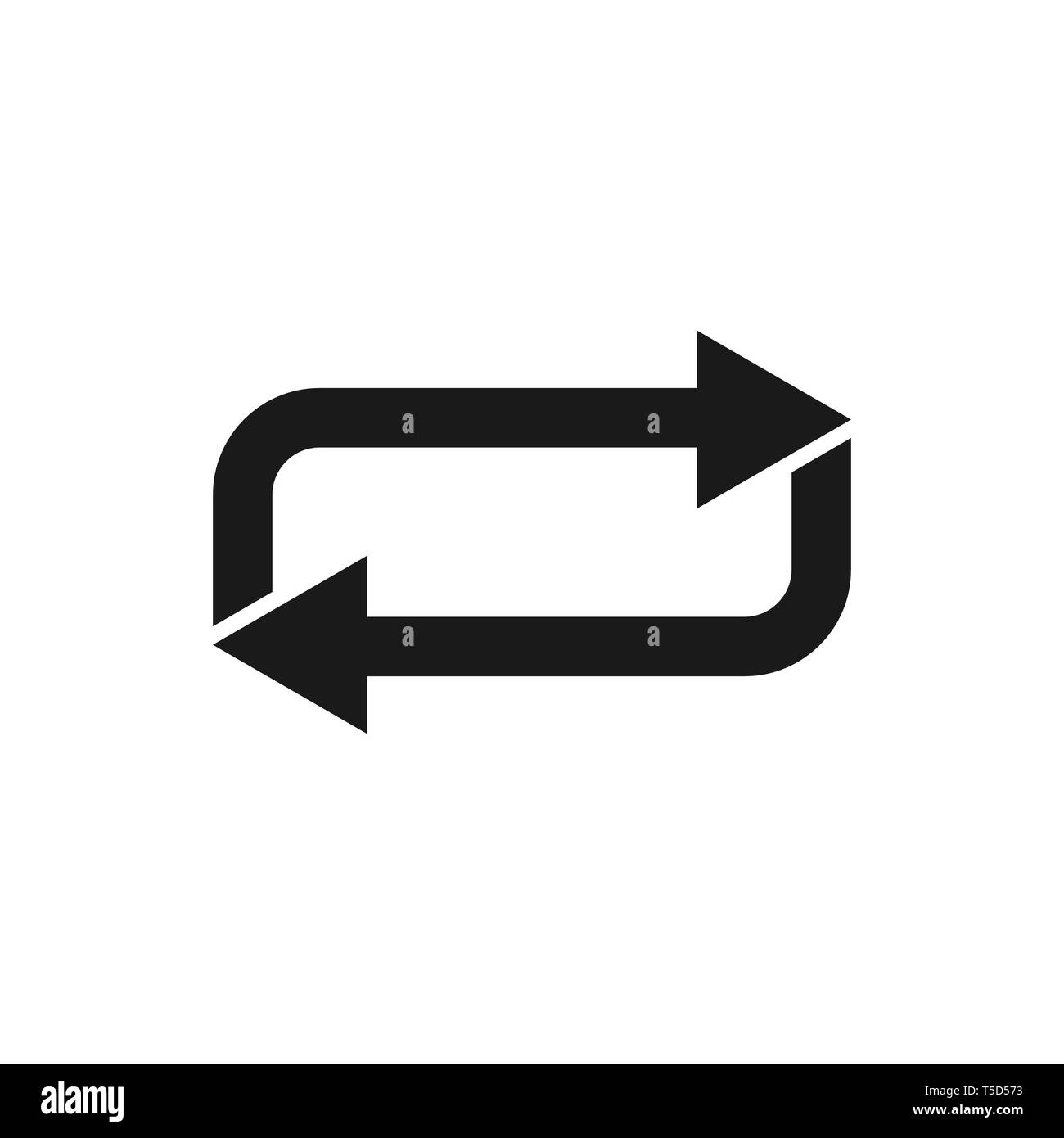 Arrow, refresh update icon flat vector Stock Vector Image & Art - Alamy