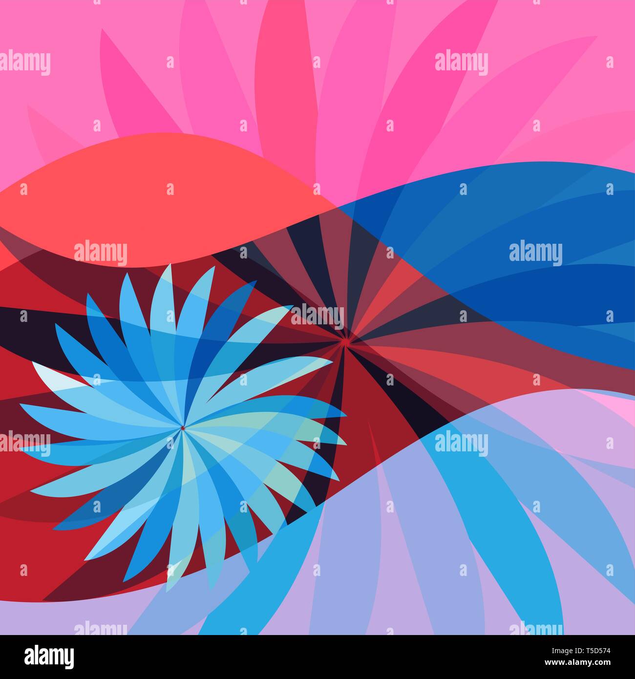 Abstract bright color print background with different elements and ...