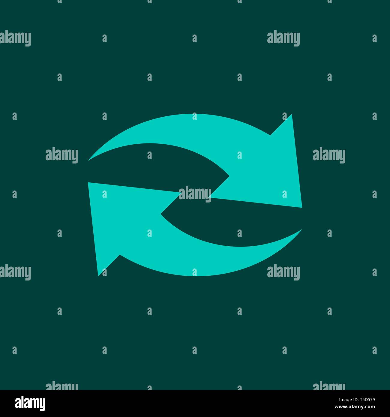 Arrow, refresh update icon flat vector Stock Vector Image & Art - Alamy