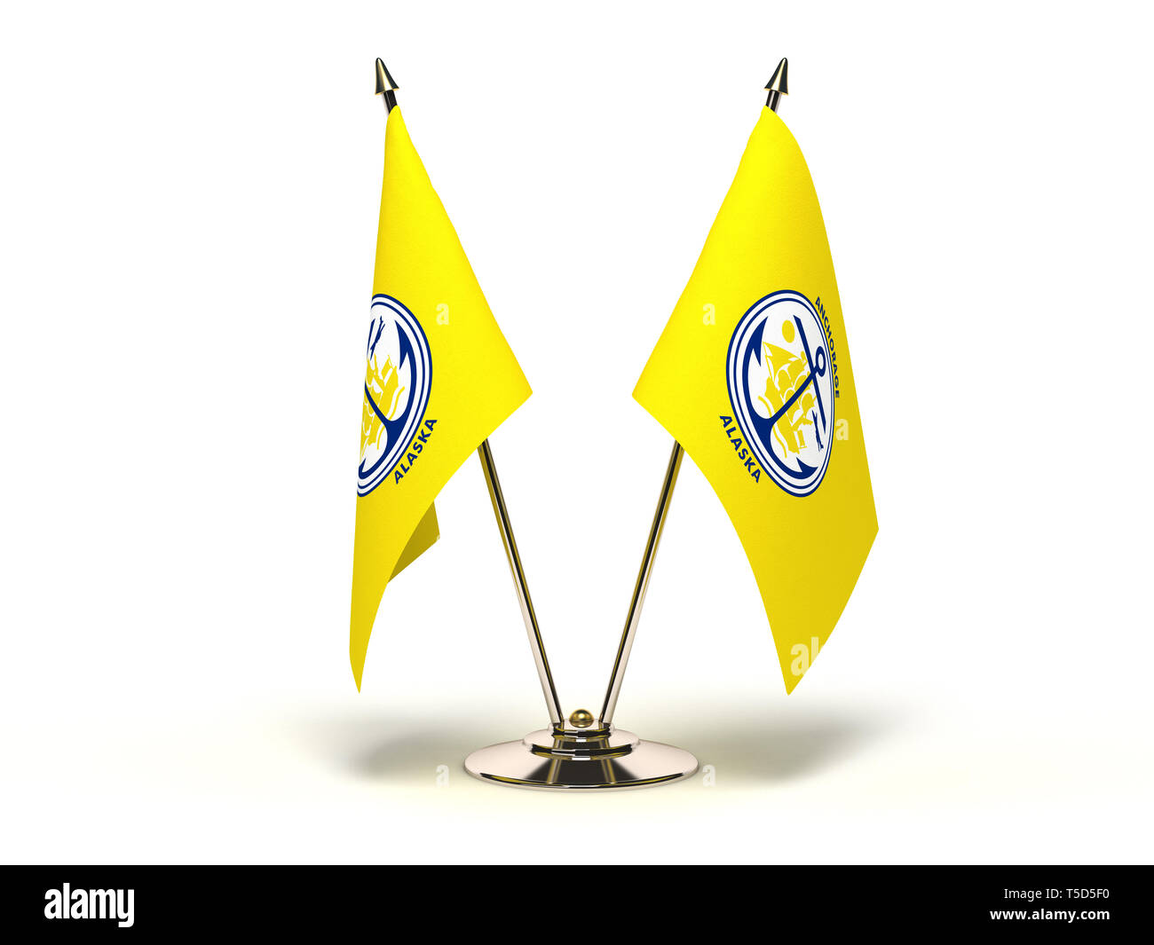Alaska Anchorage Flag (Flags Isolated with clipping path Stock Photo ...