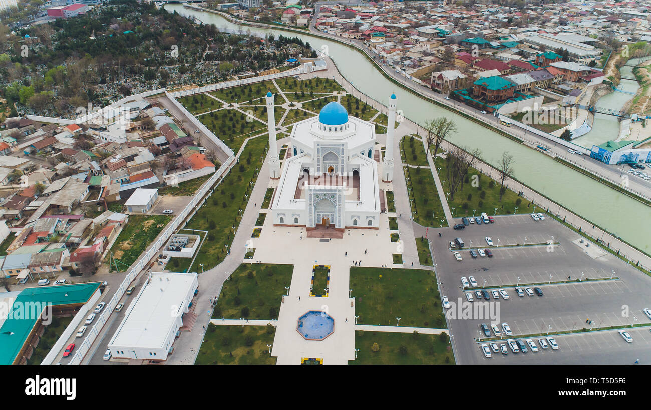 Uzbekistan Tashkent Minor largest masjidi Aerial cityscape Stock Photo ...