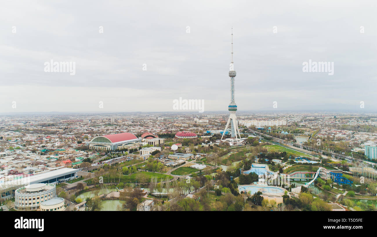 Uzbekistan Tashkent Minor largest masjidi Aerial cityscape Stock Photo ...